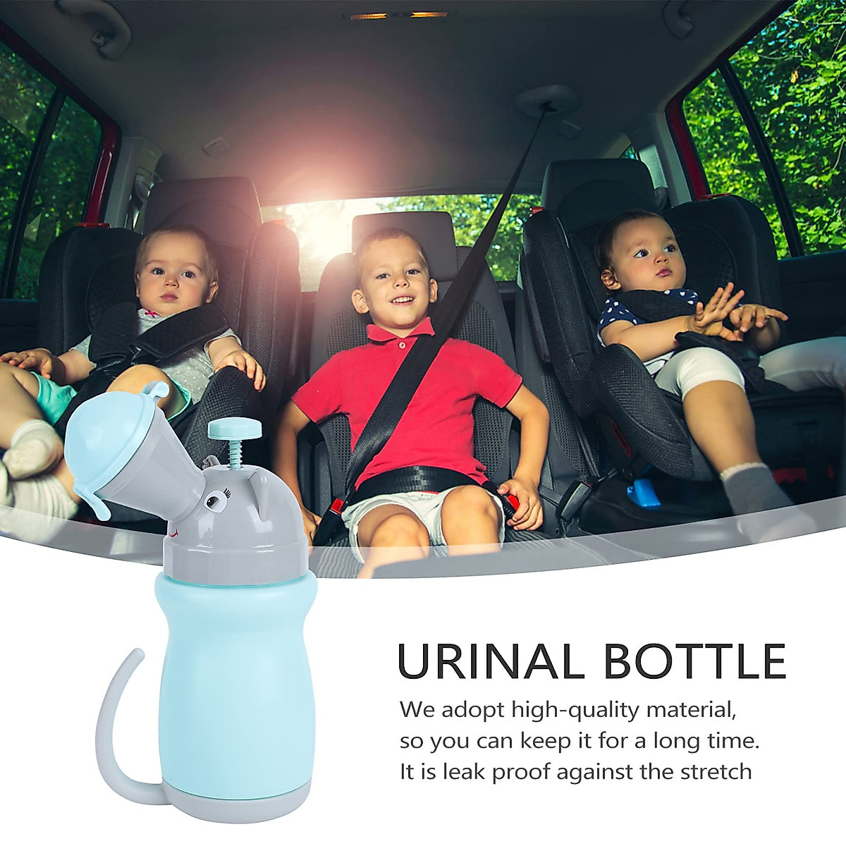 NUOBESTY 1pc Creative Portable Urinal Bottle Car Potty Kids Travel Urinal Baby Child Potty Urinal Emergency Toilet for Camping Outdoor Car Travel and Kid Potty Pee Training