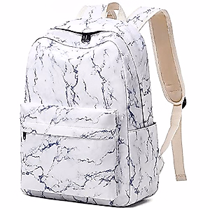 LIMHOO School Backpack for Teen Girls, Teenagers School Bags, Women Work/Business/Travel Rucksack 14Inch Laptop Bag (Marble)