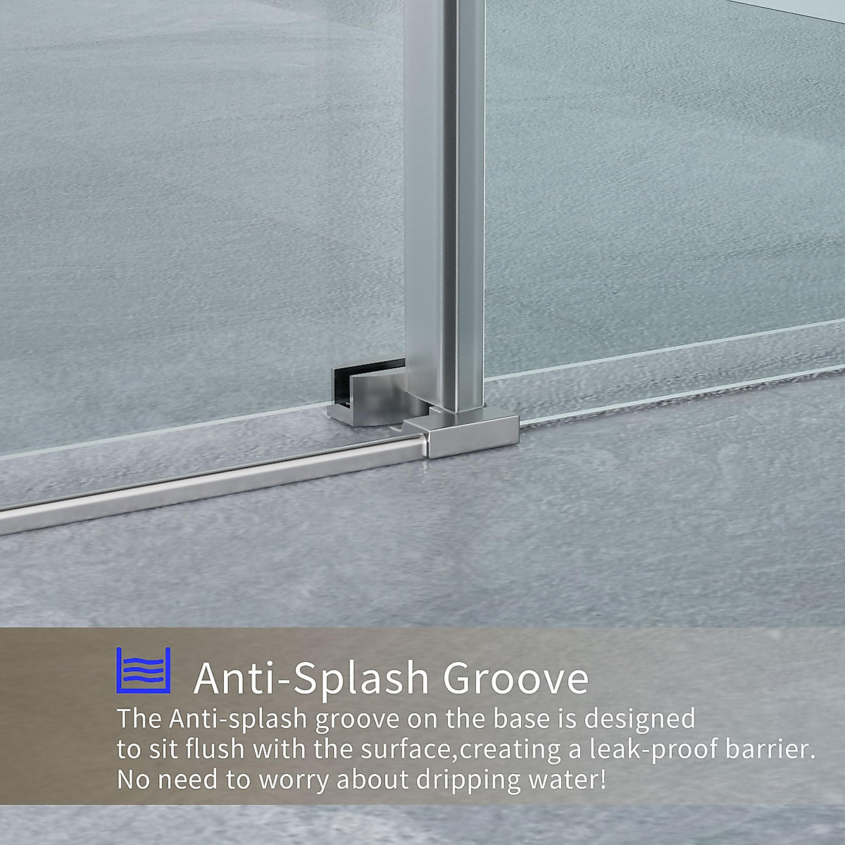 Trumbeak Shower Door 56-60" W x 76" H Frameless Shower Door,Sliding Shower Door with 5/16"(8mm) Clear Tempered Glass,Glass Shower Door w/Seal Strip Parts and Handle,Stainless Steel Hardware,Silvery