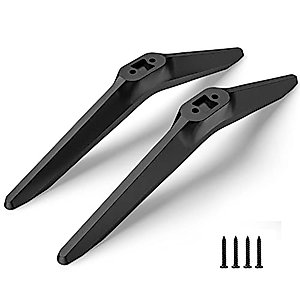 (Upgraded Version) Base Stand TV Legs for TCL Smart Tv - 32in 40in 43in 48in 49in 50in 55in 60in 32S305 32S301 32S303 32S4610R 32S3850 32S3850A 32S3850B 32S3850P 32FS4610R with Screws(32-55in, Black)