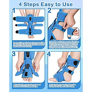 ABSKRYO 2 Pack Plantar Fasciitis Night Splint Sock Relief Plantar Fasciitis Brace with Arch Support