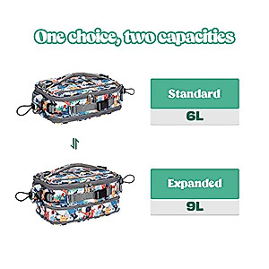 Maelstrom Lunch Box Kids,Expandable Kids Lunch Box,Insulated Lunch Bag for Kids,Lightweight Reusable Lunch Tote Bag for Boy/Girl,Suit for School/Picnic,9L,Giraffe