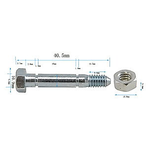 RTPOWER for 53200500 Snow Blower Shear Bolt 10 Pack Replaces 510016