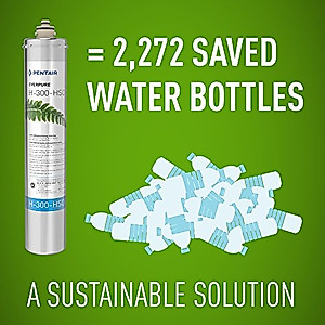 Pentair Everpure H-300-HSD Quick-Change Filter Cartridge, EV927075, For Use in Everpure H Series Drinking Water Systems, 300 Gallon Capacity, 0.5 Micron