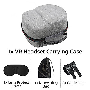 dethinton Compatible with Oculus Quest2 Case, Travel Case Compatible with Oculus Quest2 All-in-one VR Gaming Headset and Controllers Includes Multiple Quest2 Accessories (Gray)