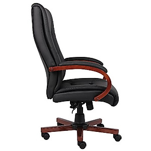 BOSS Office Products High Back Executive Wood Finished Chairs