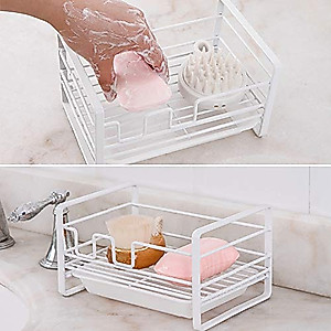 Sponge Holder, Tomorotec Sponge Drain Rack Holder Kitchen Storage Basket for Kitchen and Bathroom Kitchen Sink Caddy Sink Hanging Storage Box