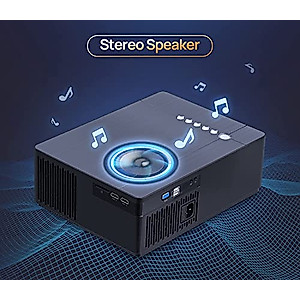 UUO 4K Projector,Native 1080P Projector for Outdoor Home,Movie Projector Support 4K HD Video ±50° Digital Keystone & 300’’ Projection Area,Compatible with TV Stick,Laptop,PS5,X-Box,iOS Android