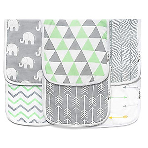 Burp Cloths for Baby Boy & Girl - Ultra Absorbent Burping Cloth Rags - Anti Shrink Unisex Burpy Clothes - Super Soft Jersey Cotton, Large 21"x10" - Thick for Newborn Cloth Diapers - 6 Pack