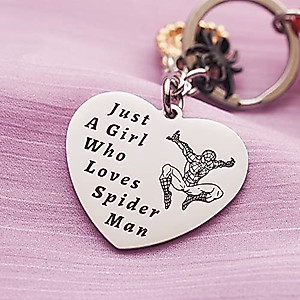 Melix Home Spiderman Stuff Spider Keychain Superhero Gifts For Teen Girls Daughter Women Birthday Gift Keychains