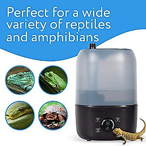 Evergreen Pet Supplies Reptile Humidifier/Fogger - 4L Tank - New Digital Timer - Add Water from Top! for Reptiles/Amphibians/Herps - Compatible with All Terrariums and Enclosures