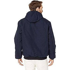 Carhartt Men's Quilted Flannel Lined Duck Active Jacket J140,Dark Navy,Large