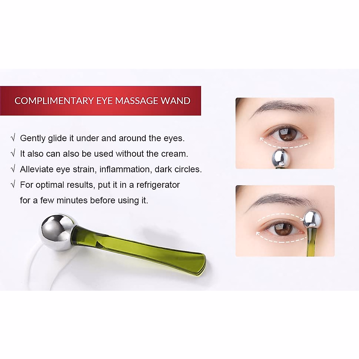 Retinol Under Eye Brightener Stick, Dark Circles Under Eye Treatment for Women with 5% Hyaluronic Acid Complex - Anti Aging Eye Cream for Puffiness and Bags Hydrates, Firms and Brightens Eyes 0.1oz(3g) 2 pack