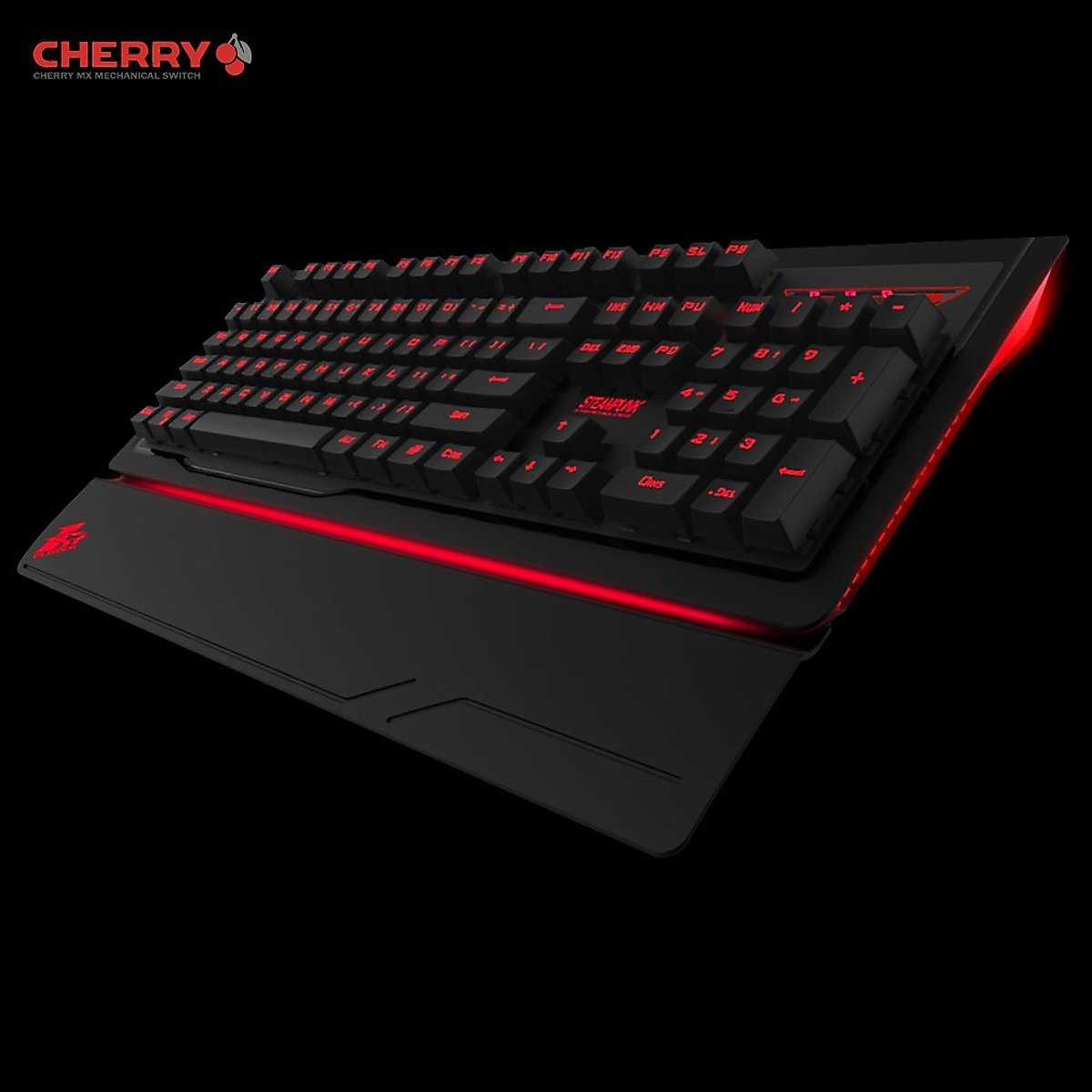 1STPLAYER Steampunk Mechanical Gaming Keyboard, Cherry MX Red Switches, Backlit Red LED, 104 Keys Full Size