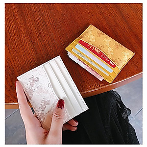 FOUSIVOU Credit Card Holder for Women Small Leather Card Case Wallets,Women's Slim Credit Card Holder Card Organizer,Classic Card Holder for Women (white)