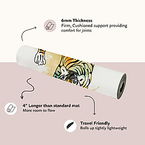 Shakti Warrior ShivShakti Yoga Mat - Artist Designed, Premium Printed mats, Non Slip, Great for Regular & Hot Yoga, Pilates and Workout (72 inch x 24 inch x 5mm Thick)