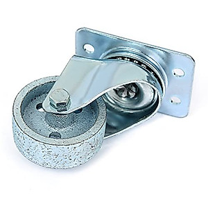 4 All Steel Swivel Plate Caster Wheels Heavy Duty High-gauge Steel Gray (2" METAL SWIVEL CASTER (GRAY) - No Brake)
