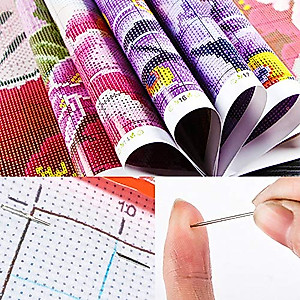 ARAZADR Cross Stitch Stamped Full Range of Embroidery Kits for Beginners and Adults- Flowers Pattern, 11CT 3 Strands Stamped Fabric Embroidery Crafts Needlepoint Kit for Home Decor, 11.81×15.75Inch