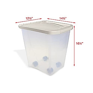 Van Ness 25-Pound Food Container with Fresh-Tite Seal with Wheels