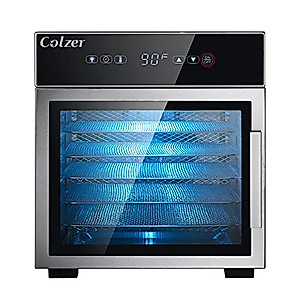 Colzer Dehydrators for Food and Jerky, 6 Tray Food Dehydrator Machine Professional Fruit Dryer Dehighdrater Food with Timer for Herb, Meat, Beef, Vegetables, Cat and Dog Food DBC-06B