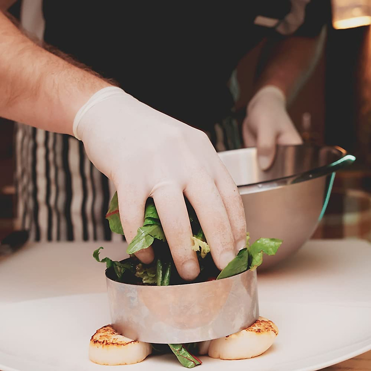 TRONEX 1000 Pcs XS - XL Natural Rubber Latex Disposable Gloves Powder-Free Textured Food Safe White XL - XS Latex Gloves