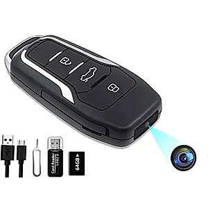 ClODGDGO 64GB Spy Camera Car Key,360 Minutes Battery Life Mini, Nanny Cam Hidden Camera with HD 1080P,Surveillance & Security Cameras