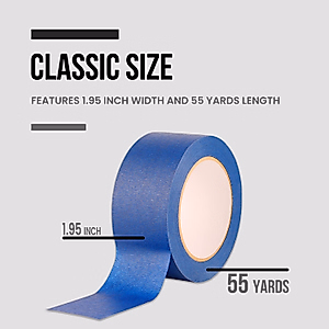 Lichamp Blue Painters Tape 2 inch Wide, 1pc Blue Masking Tape, 1.95 inches x 55 Yards
