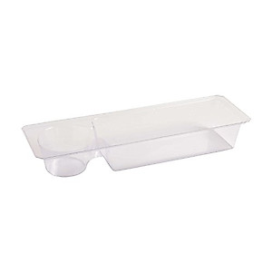 HealthSmart Walker Storage Basket Insert with Cup Holder, Clear, 15 x 4.5 x 2.5, Walker Accessories Basket Removable Insert