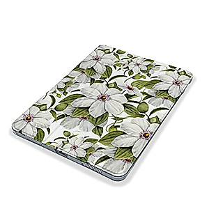 Kawaii White Flowers Cute Art case Compatible with iPad Mini Air Pro 7.9 8.3 9.7 10.2 10.9 11 12.9 inch Pattern Cover New 2022 2021 Trifold Stand 3 4 5 6 7 8 9 Generation 480 (10.9" Air 4)