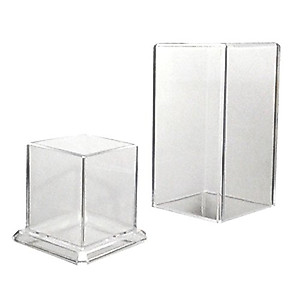 Nesha Design Components Clear Acrylic Cotton Swab Holder Cotton Pad Container Q-tip Case (2-Pack)