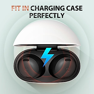 Memory Foam Tips for Google Pixel Buds Pro, Anti-Slip Replacement Ear Tips for Google True Wireless Earphones，Fit in The Charging Case, Perfect Noise Cancellation, 3 Pairs (Mixed Sizes, Black)