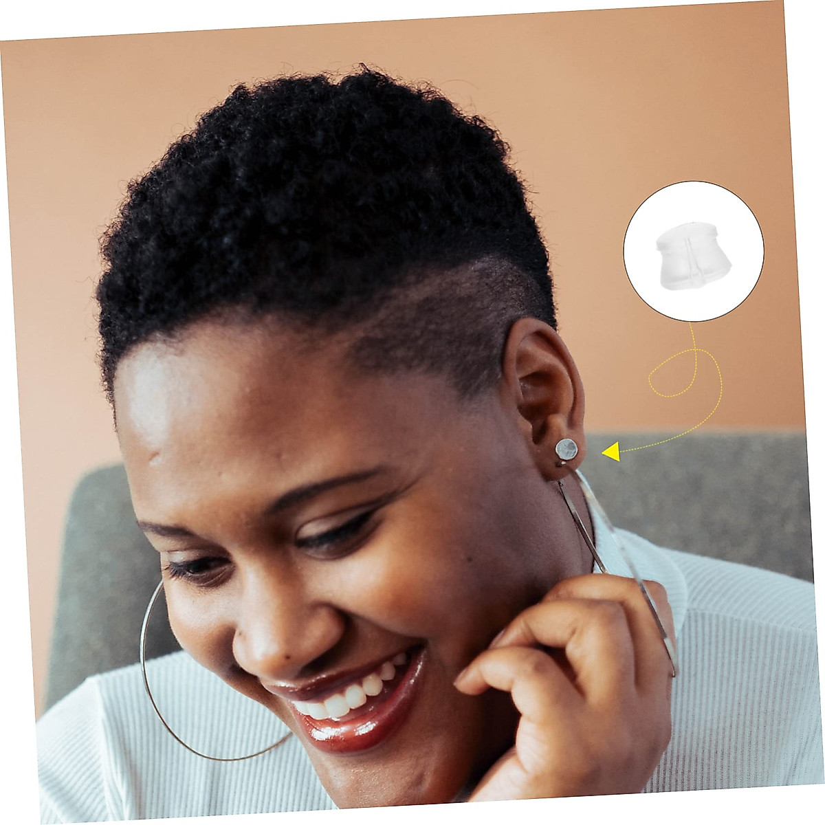 TEHAUX 100pcs Earplugs DIY Earrings Earring Accessories Handmade Earrings Clear Clutch Bag Dangle Earrings Soft Earring Backs Earrings Making Accessories DIY Earring Plugs Hamburger Nut