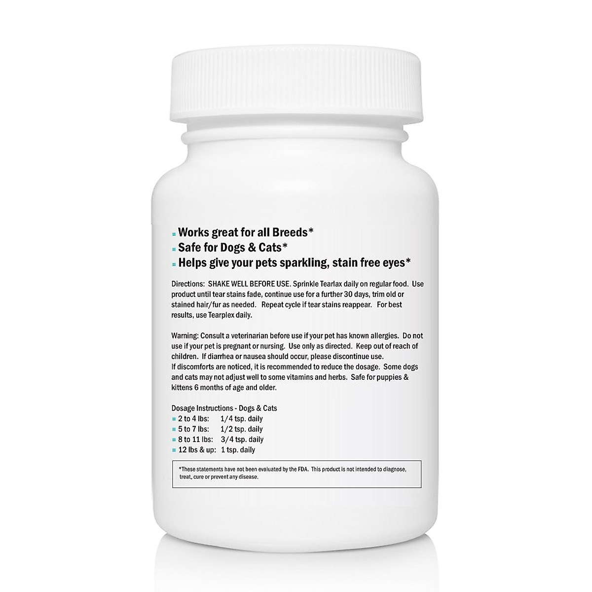 tearplex Tear Stain Supplement for Dogs and Cats, #1 Rated Natural Tear Stain Product - Made in The USA, 100% Tylosin Free, Veterinarian Trusted - Beef Flavored