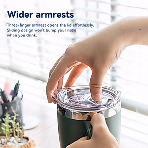 Bluwing 2 Pack 30oz Tumbler Lid, Spill Proof Replacement Lids Covers for YETI Rambler, Ozark Trail, Old Style Rtic Coffee Tumbler and More