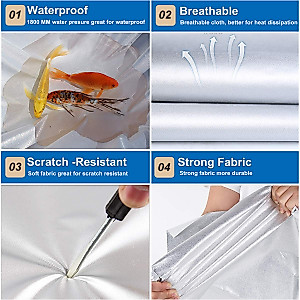 KouKou Oxford Hatchback Car Cover Waterproof All Weather, Fit Toyota Matrix, Honda Fit, VW Golf GTI, Hyundai Veloster, Ford Focus, Mini Cooper, Countryman etc. (178 x 72 x 59 inch)