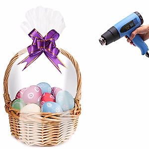 Morepack Shrink Wrap Bags for Gift Baskets,16x24 inches Clear PVC Heat Shrink Bags Cellophane Wrap for Packaging,Gift Wrapping 20 Pack