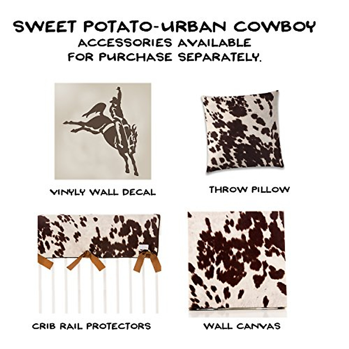 Western Cowboy Changing Pad Cover Super Soft Brown Cowhide