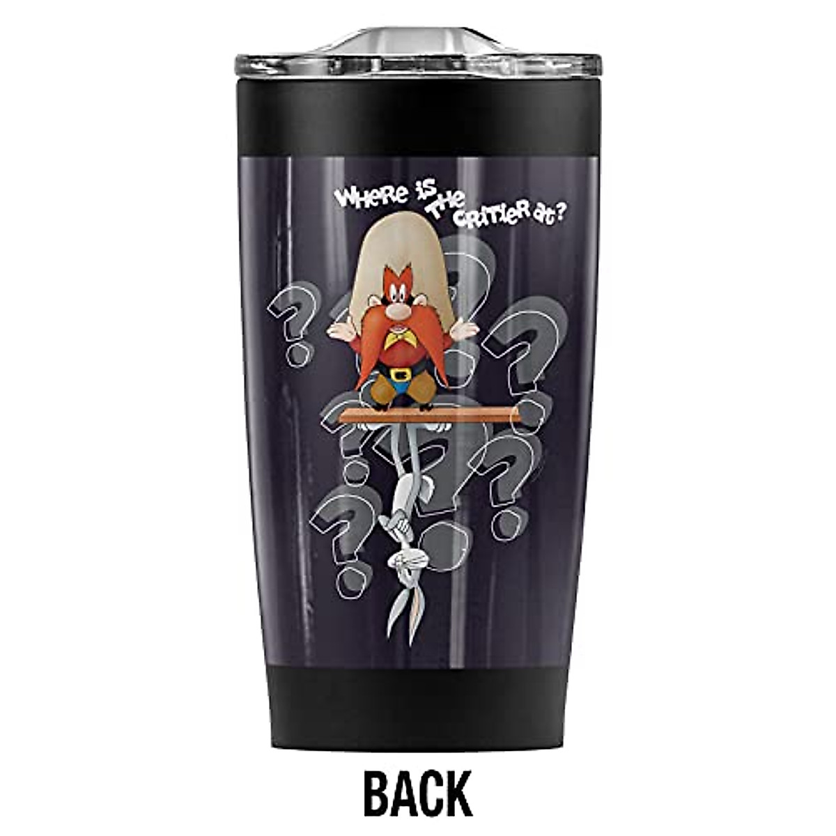 Looney Tunes Yosemite Sam Where The Critter Stainless Steel Tumbler 20 oz Coffee Travel Mug/Cup, Vacuum Insulated & Double Wall with Leakproof Sliding Lid | Great for Hot Drinks and Cold Beverages