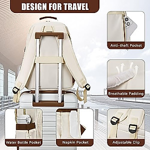 BOSTANTEN 15.6 Inch Laptop Backpack for Women- College Teacher Computer Bag Travel Backpack Purse with USB Charging Port