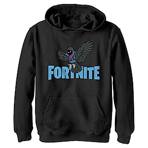 FORTNITE Unisex Child Wings Of Fortnight Youth Pullover Hoodie Sweatshirt, Black, Medium US