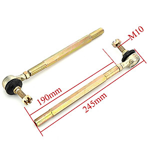 300mm Steering Wheel Assembly Steel Gear Rack Pinion Set Replacement for 110cc Go Kart