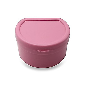 npkgvia Plastic Container Case Denture Bath Box Mouthguards Storage Sprayer Bottles Small Travel (Purple, One Size)