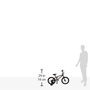 Mongoose Switch Kids BMX Bike, Boys and Girls Bicycle Ages 5-8 Years, 18 Inch Wheels, Bike with Training Wheels, Low Stand Over Frame, Foot and Hand Brakes,Black