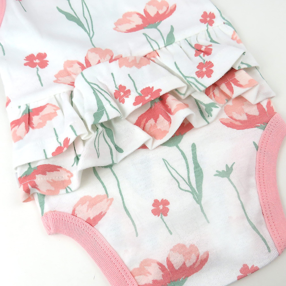 HonestBaby Multipack Gift Bundle Sets Mix Match Outfits 100% Organic Cotton for Newborn Infant Baby Boys, Girls, Unisex, 6-Piece Strawberry Pink Floral, Preemie