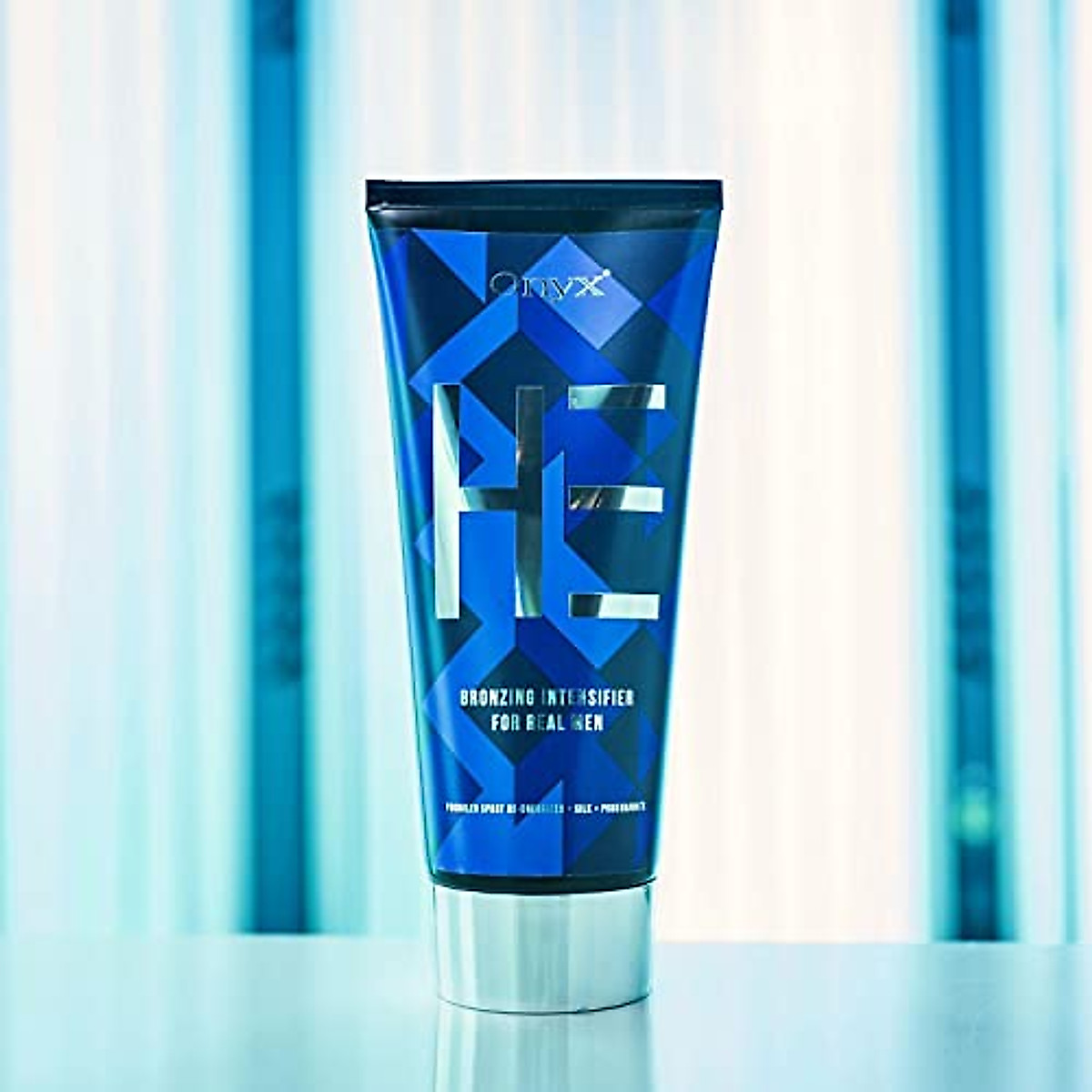 Onyx HE Tanning Bed Lotion for Men - Indoor Tanning Lotion Accelerator & Bronzer, Quick & Dark Tan, Men's Tanning Lotion with Skin Firming, Muscle Bronzing Complex & Moisturizing Formula