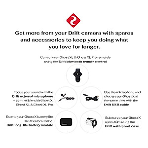 Drift Ghost 3.5mm External Microphone | TRS Microphone perfect for capturing The rumble of a motorbike engine or for vlogging your daily adventures