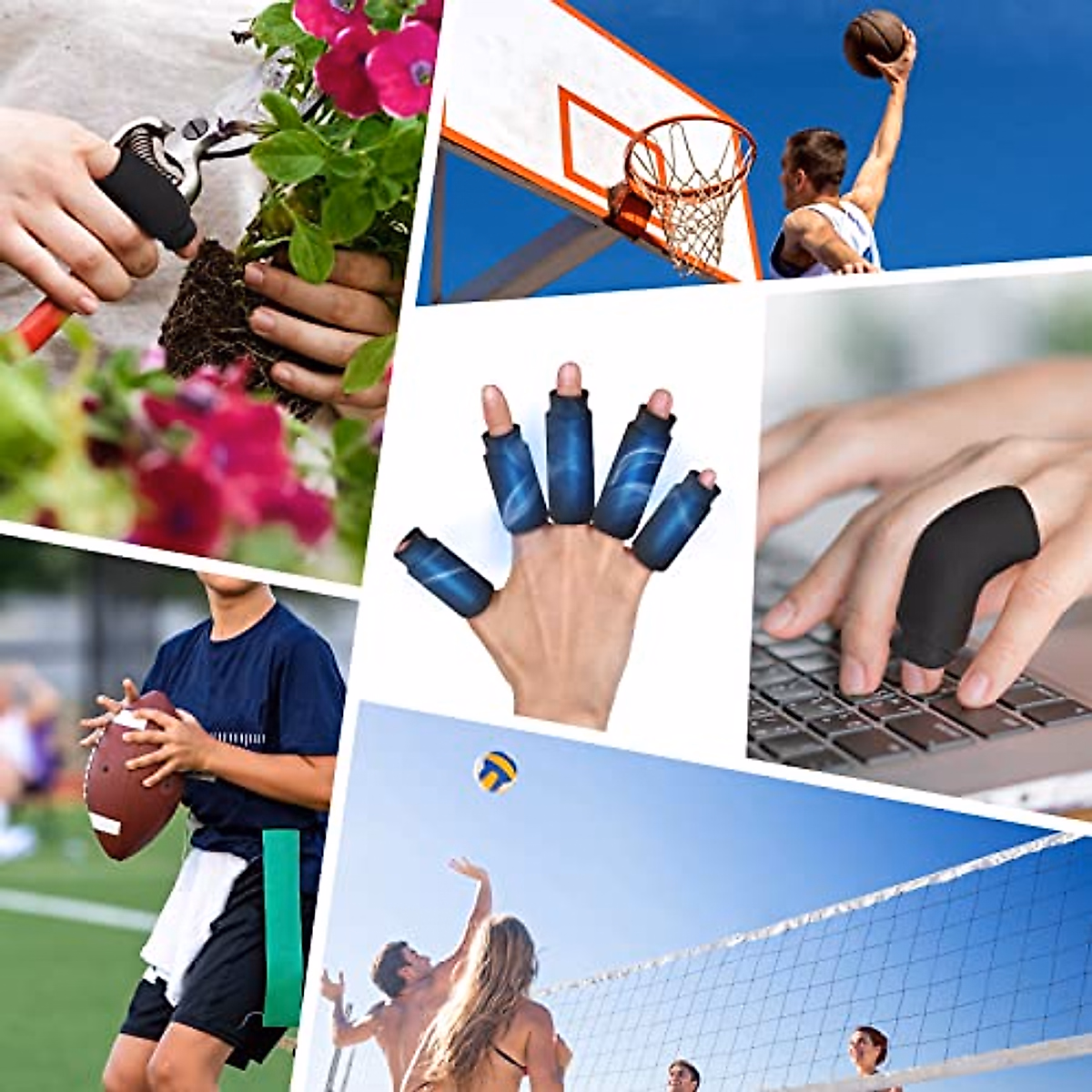 Luguiic Finger Ice Sleeves 10 Ice Packs for Fingers, Thumbs & Toes Hot Cold Therapy for Arthritis, Tendinitis, Trigger Finger and Swollen Finger