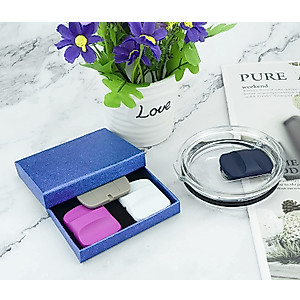 YOUCOX Magnetic Slider Block Replacement, Compatible with YETI Magnetic Lid 10oz, 14oz, 16oz, 20oz, 26oz, 30oz(Black 4Pack)