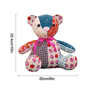 10 PCS Memory Bear Template Ruler Set with Instructions - Memory Bear Sewing Patterns Template, PC Material Quilting Template Cutting Set (10 inch)