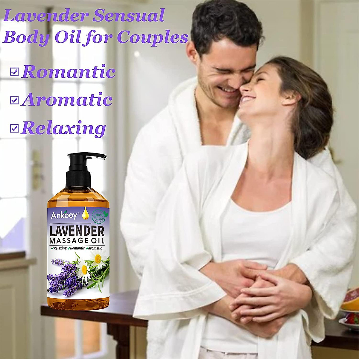 3 Pack Massage Oil for Massage Therapy,Sore Muscle Arnica Oil & Lavender Oil Massage Oil for Date Night & Ginger Oil Lymphatic Drainage & Massage Ball-Relaxing Massage Christmas Gifts for Men Women